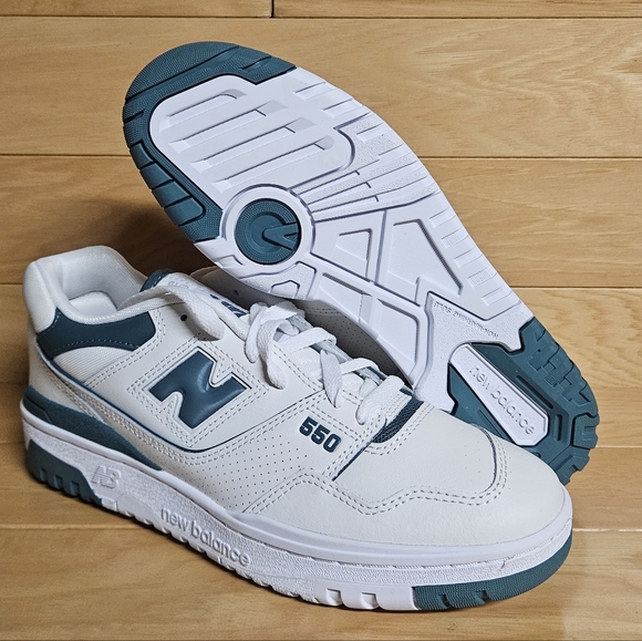 New Balance | Shoes | New Balance 55 White Green Grey Womens Sneaker ...